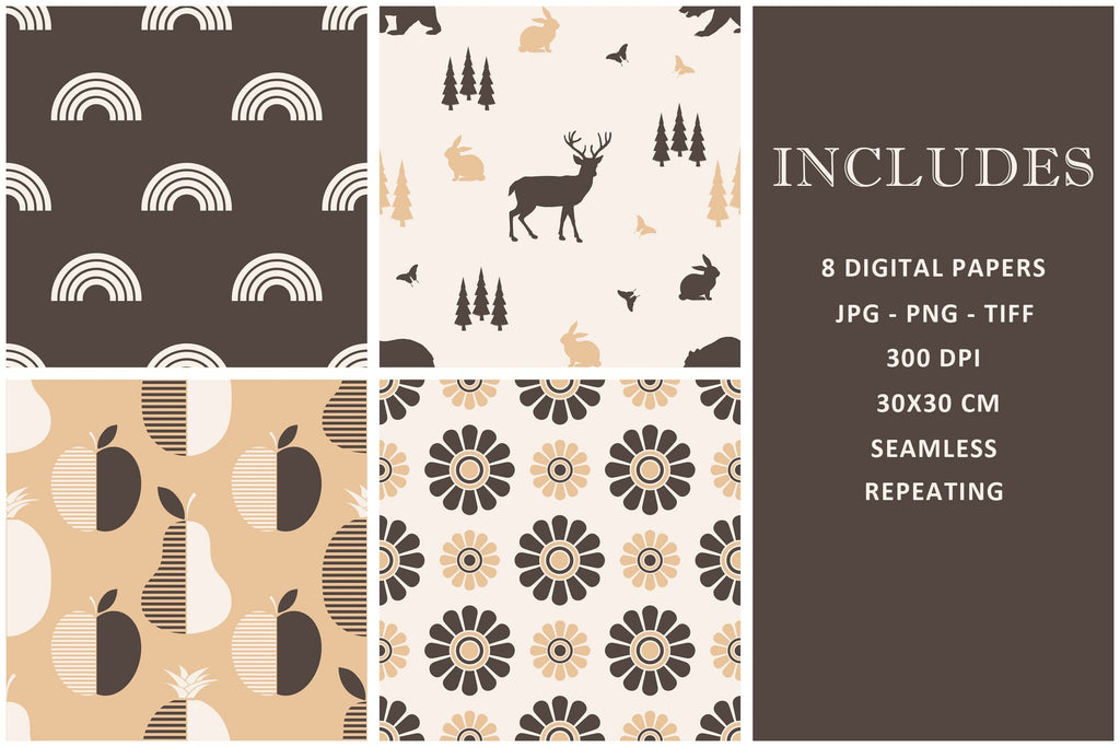 8 Repeating Seamless Surface Patterns - So Fontsy