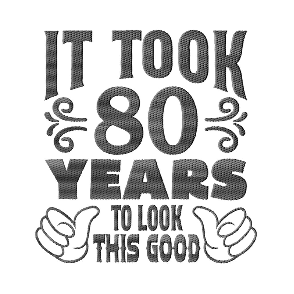 80th Birthday Embroidery Designs Bundle - 6 Designs, 80th Birthday ...