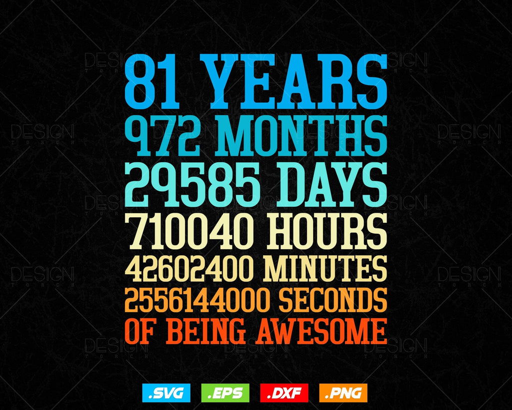 81st Birthday,81st Birthday Svg,81st Birthday Tshirt,81st Birthday ...