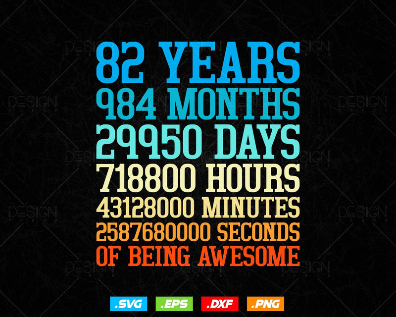 82nd Birthday,82nd Birthday Svg,82nd Birthday Tshirt,82nd Birthday ...