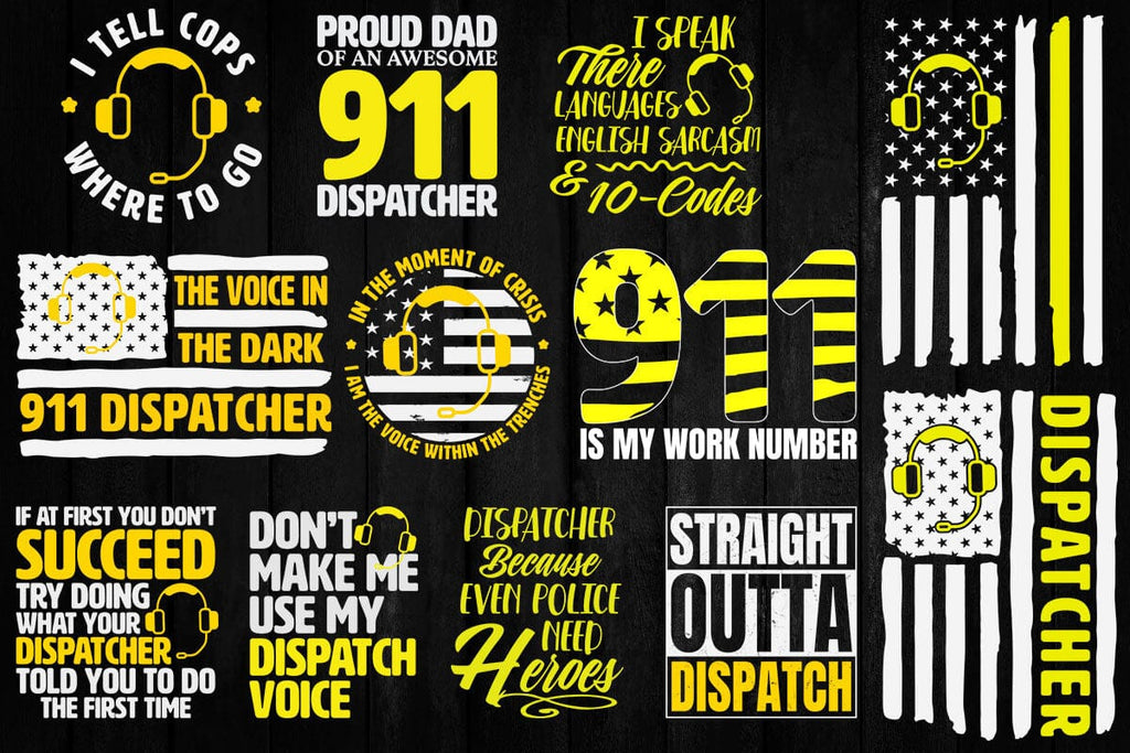 911 Dispatcher Svg Bundle Svg Designs, Dispatcher Png, 911 Dispatch ...