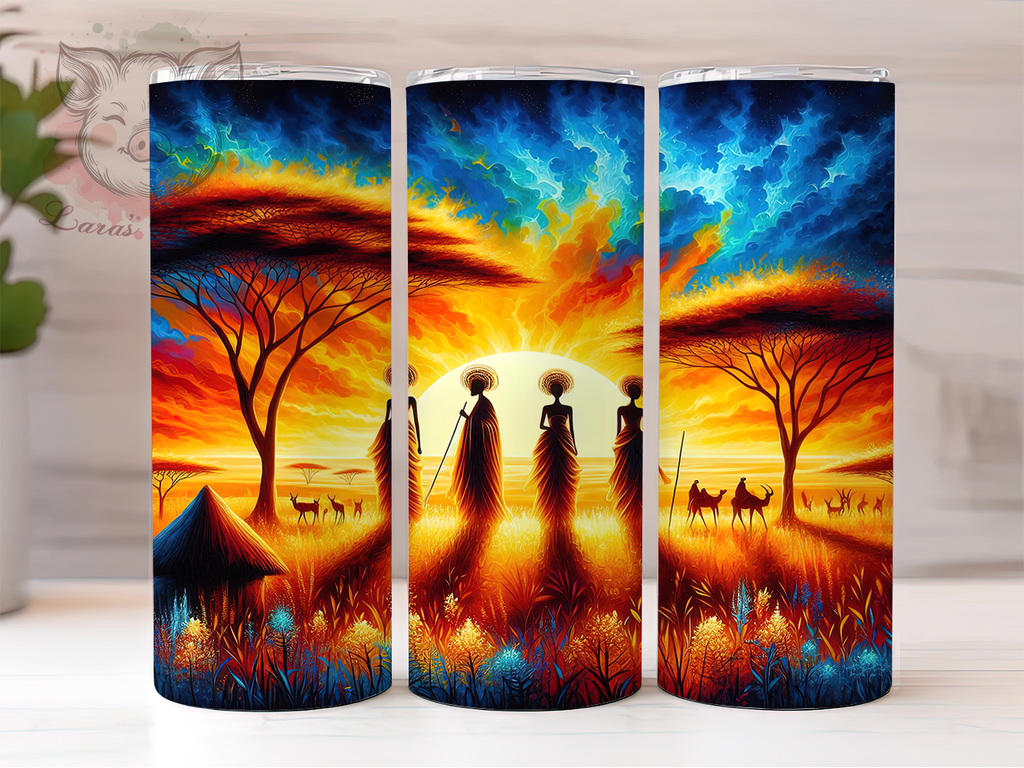 Afrocentric Tribal Heritage Tumbler, Afrocentric Cultural Theme ...