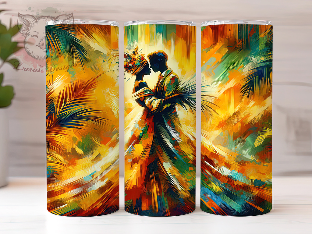 Afrocentric African Couple Tumbler, Afrocentric Love Theme, Seamless ...