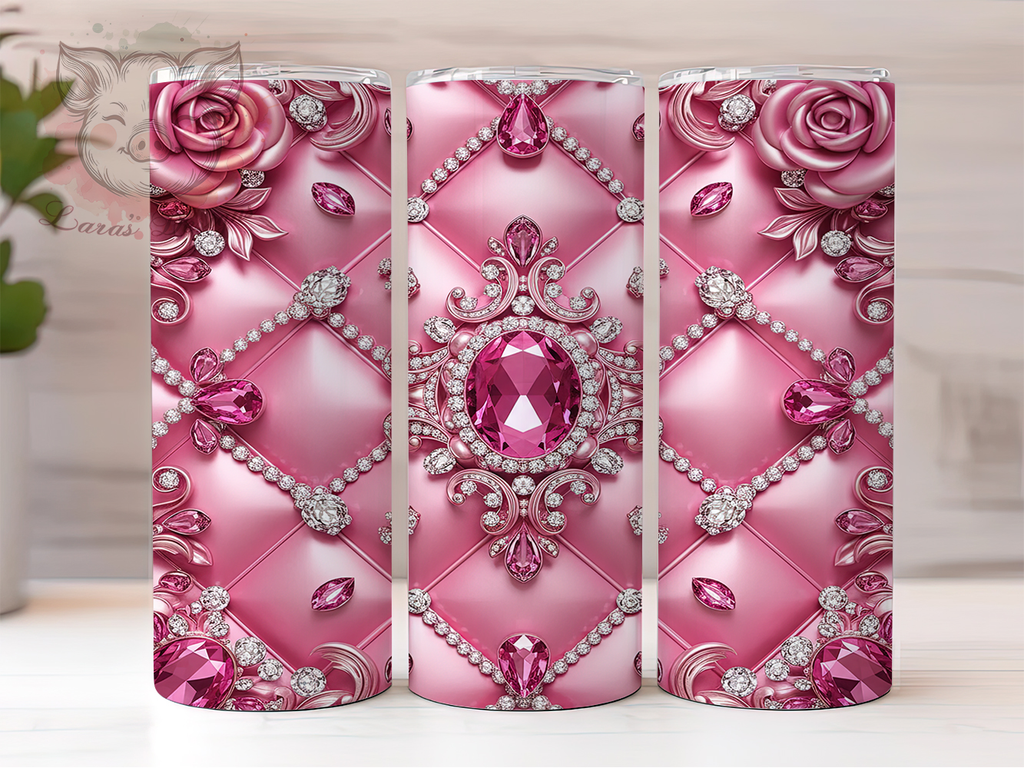 Pink Pearl Glam Tumbler, Pearl Glam, Glam Tumbler, Shiny Pearl Design ...