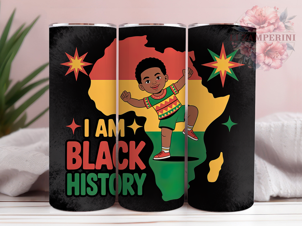 I Am Black History Youth Tumbler, Black Boy Pride Wrap, African ...