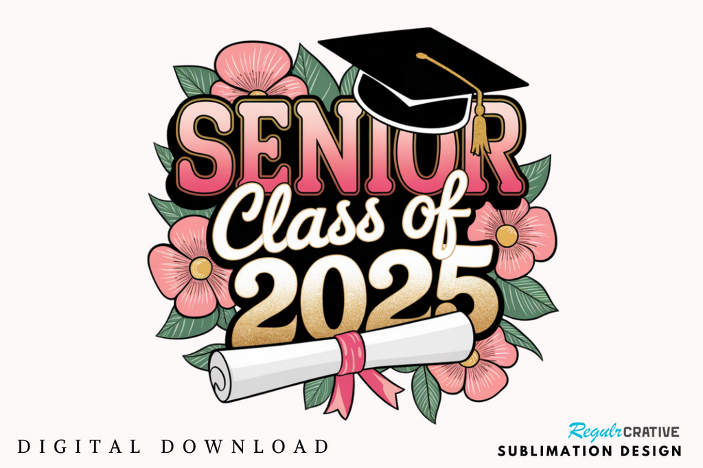 Boho Senior 2025 PNG, Pink Senior PNG, Glitter Senior 2025 PNG, Boho ...