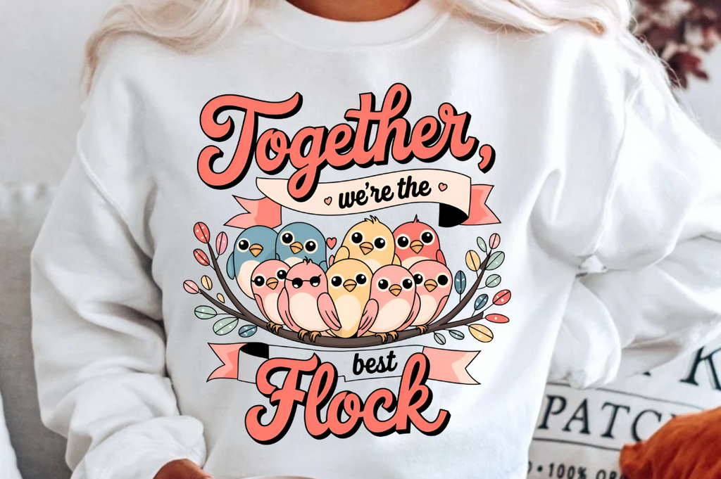 Together we’re the best flock Sublimation Design - So Fontsy