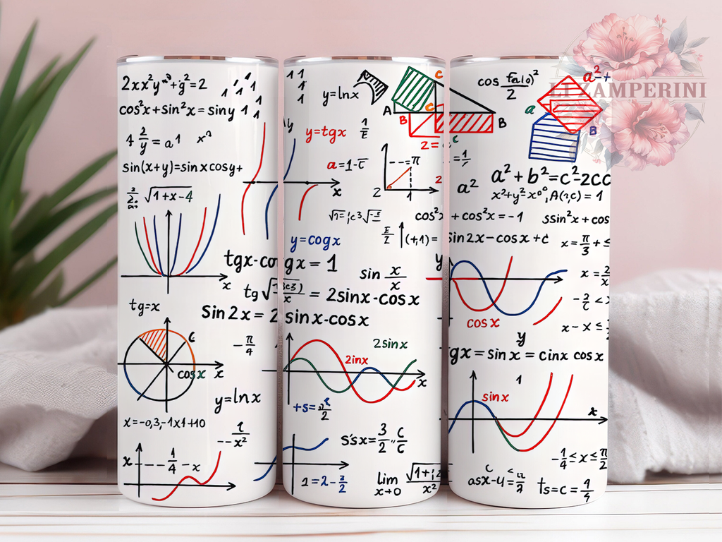 I Love Math Teacher Tumbler, Math Teacher PNG, 20Oz Tumbler Wrap, Cute ...