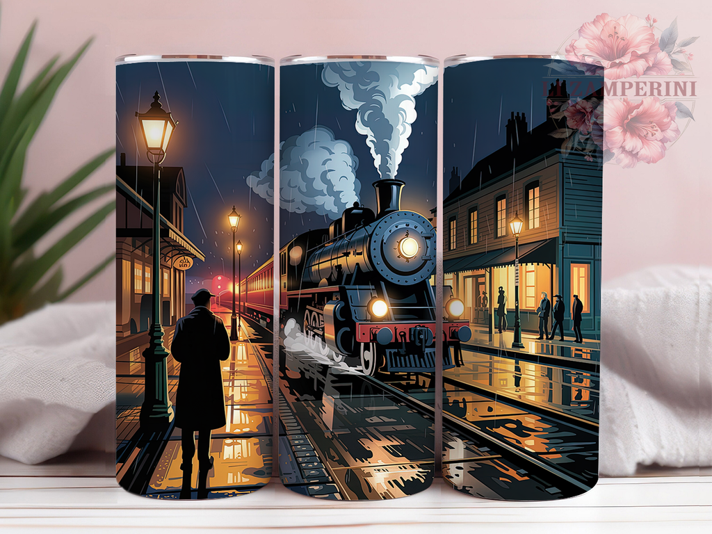 Gothic Steampunk Train Tumbler Wrap, Night Train Wrap, 20oz Sublimation ...
