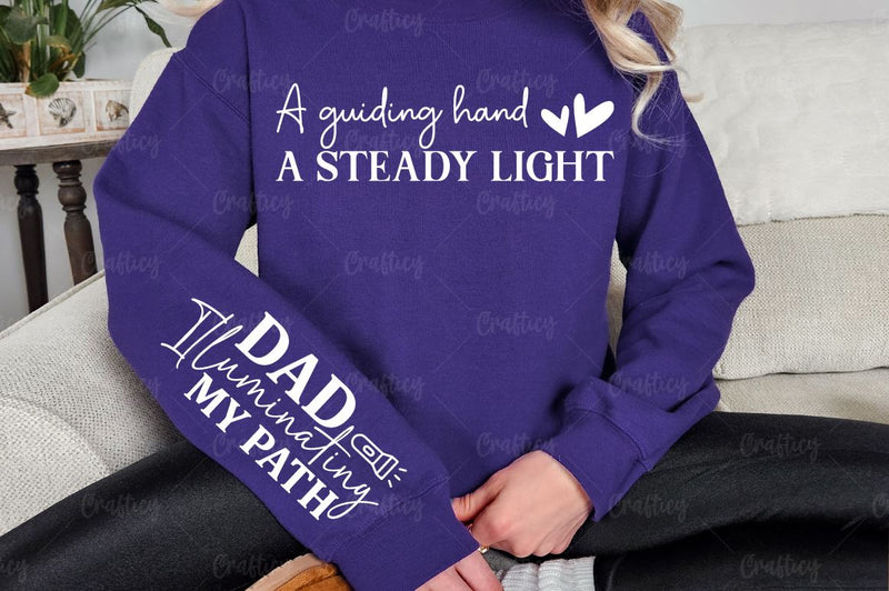 A guiding hand a steady light Sleeve SVG Design - So Fontsy