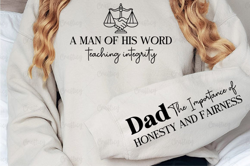 A man of his word teaching integrity SVG Design - So Fontsy