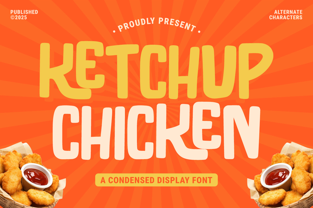 Ketchup Chicken - Food Font - So Fontsy