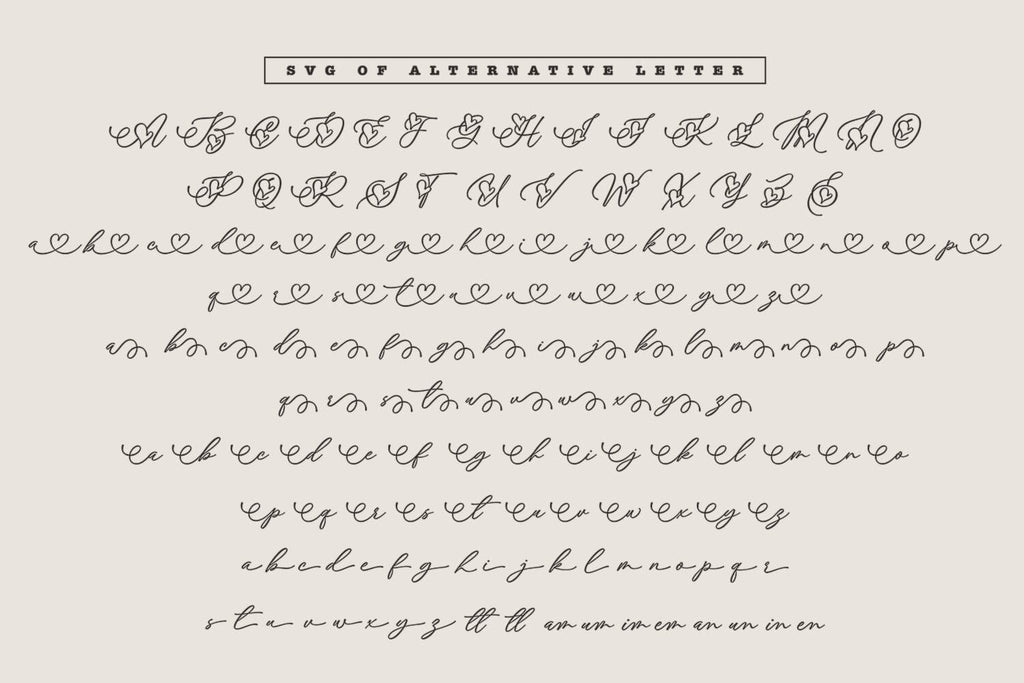 About Heart - Heart Connected Font - So Fontsy