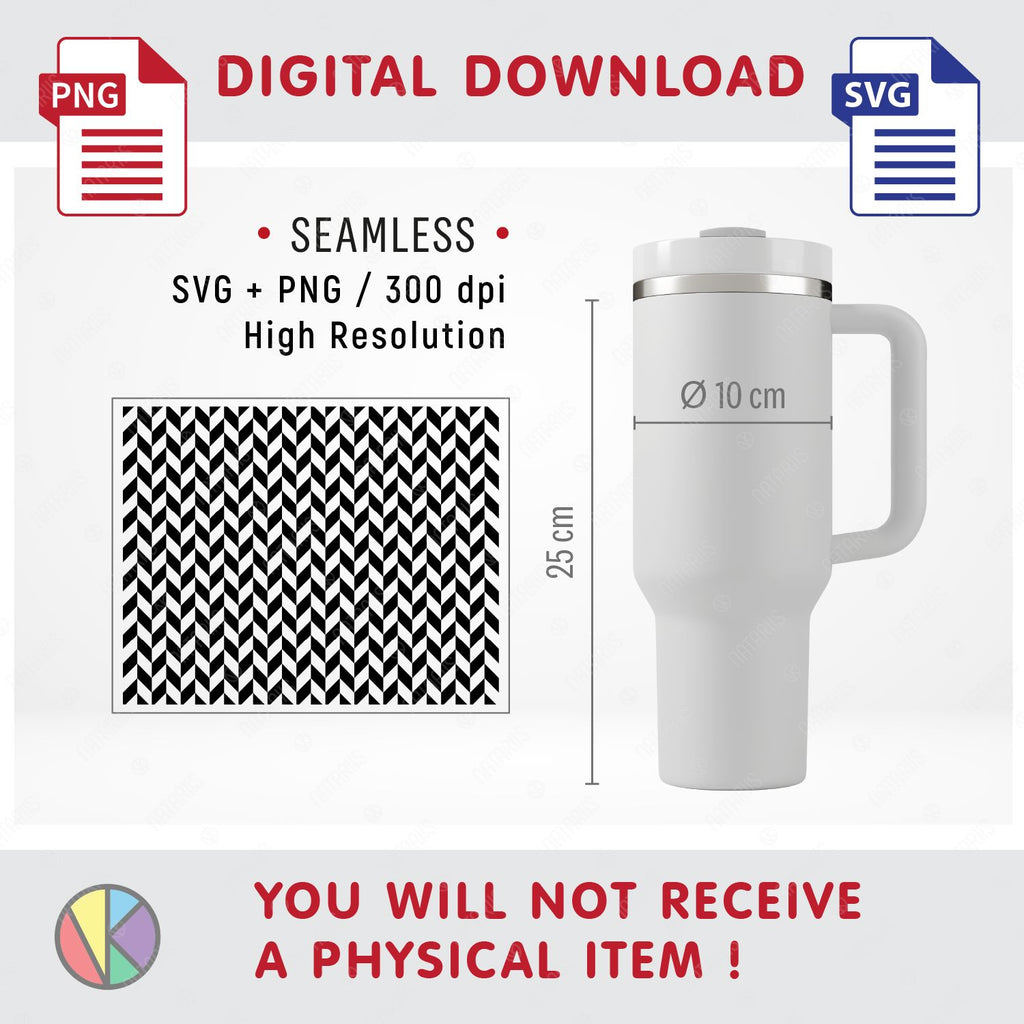 Abstract Pattern - Laser Engraved - 40oz Quencher Tumbler. - So Fontsy