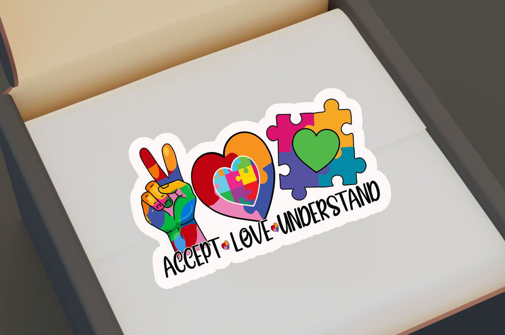 Accept love understand Sticker Design - So Fontsy