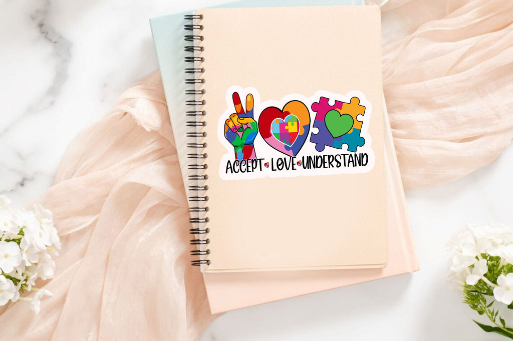 Accept love understand Sticker Design - So Fontsy