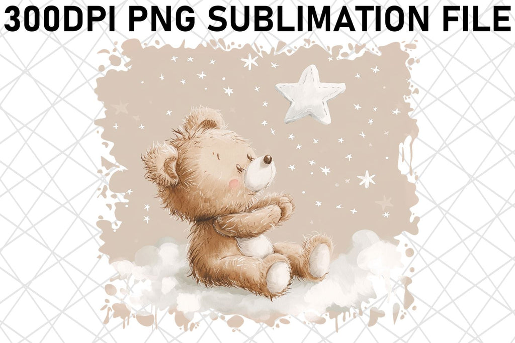 Adorable Bear Sublimation Design - So Fontsy