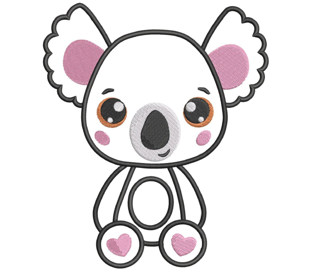 Adorable Koala Appliqué - Embroidery Machine Pattern - So Fontsy