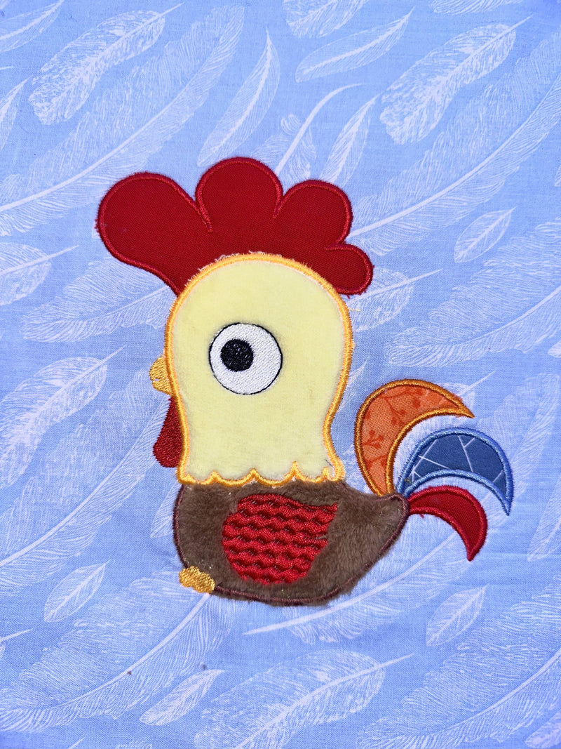 Adorable Rooster Appliqué - Embroidery Machine Pattern - So Fontsy