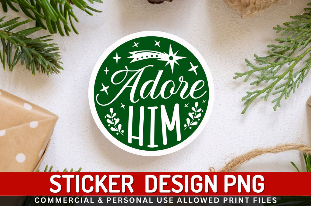Adore him Sticker Design - So Fontsy