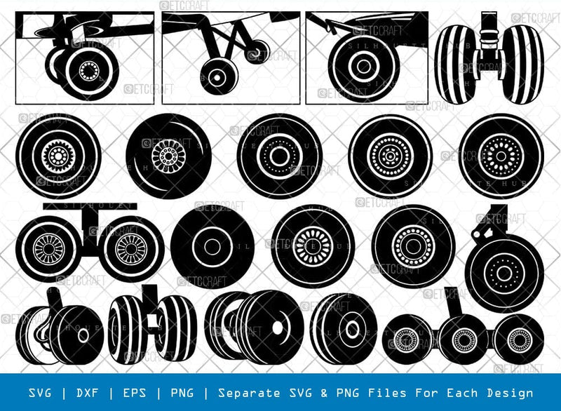 Aeroplane Wheels Svg Cricut Cut Files Png Bundle - So Fontsy