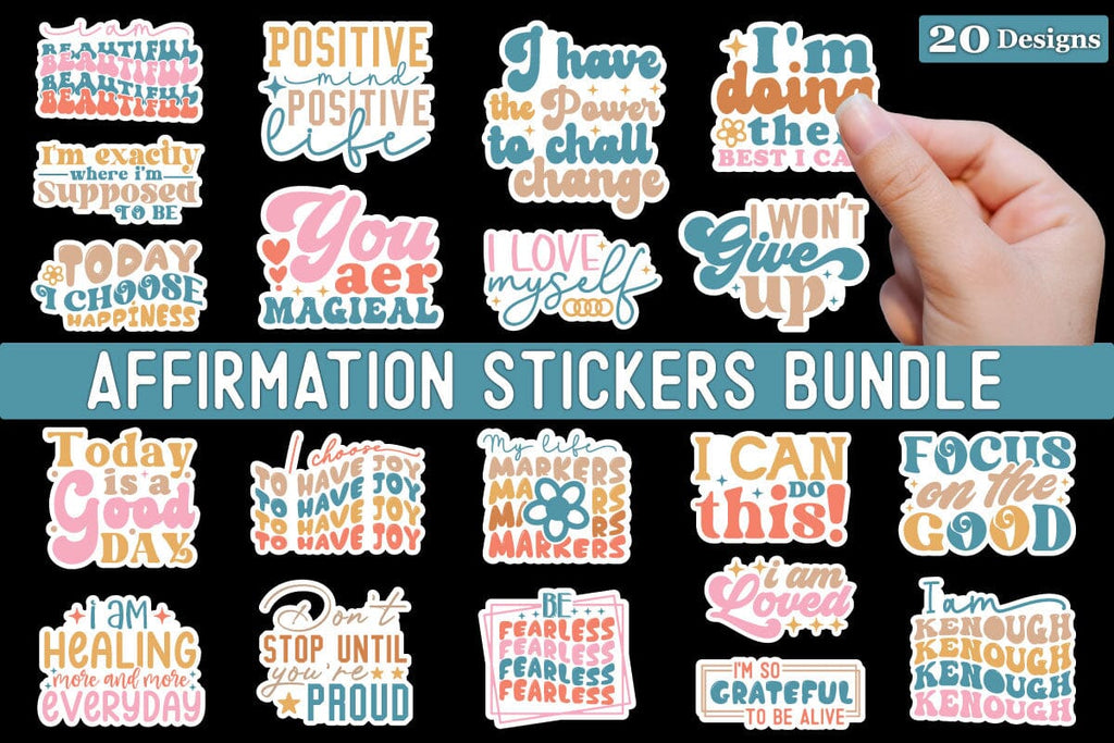 Affirmation Stickers Bundle - So Fontsy