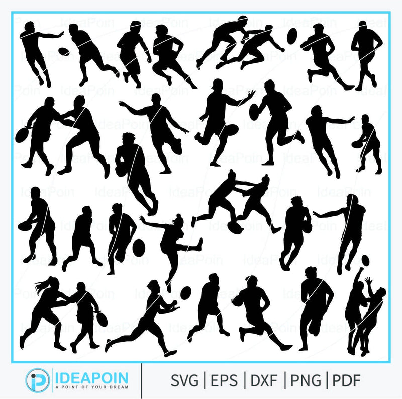 Afl SVG, Australian Rules Football Silhouette, Afl Silhouette bundle ...