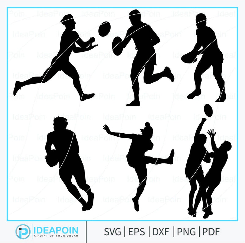 Afl SVG, Australian Rules Football Silhouette, Afl Silhouette bundle ...