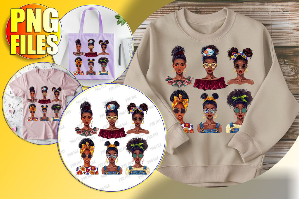 Afro American Woman Sublimation Design - So Fontsy