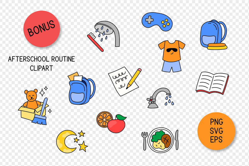 After School Checklist Printable | Kids Daily Routine Chart PDF ...