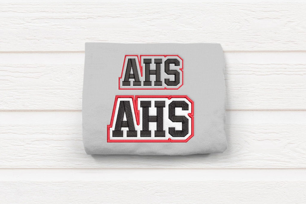 AHS High School Initials Embroidery - So Fontsy