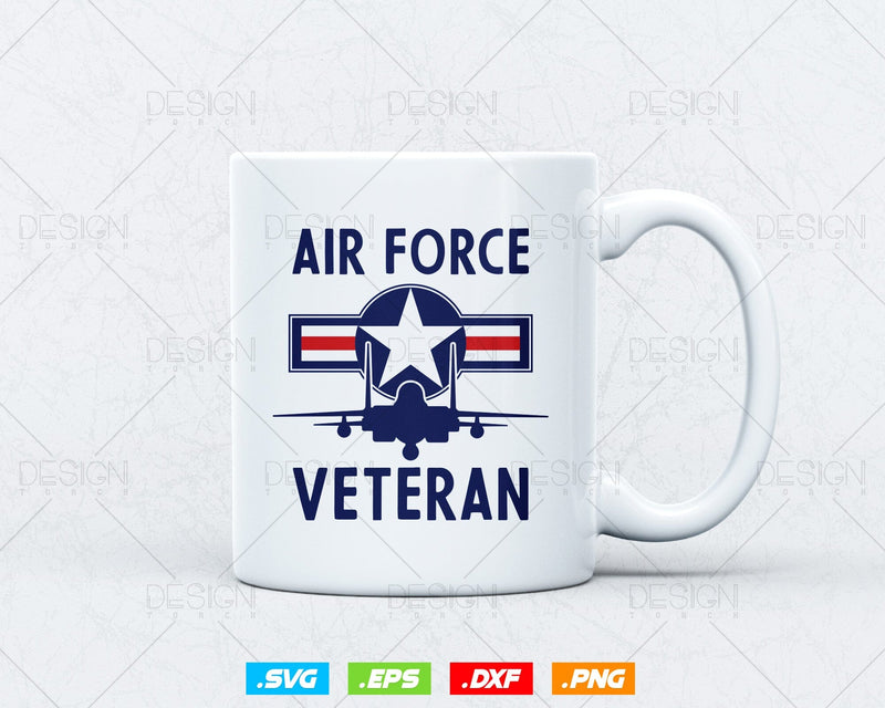 Air Force Veteran Vintage Roundel and F15 Jet Svg Png, Military Svg ...