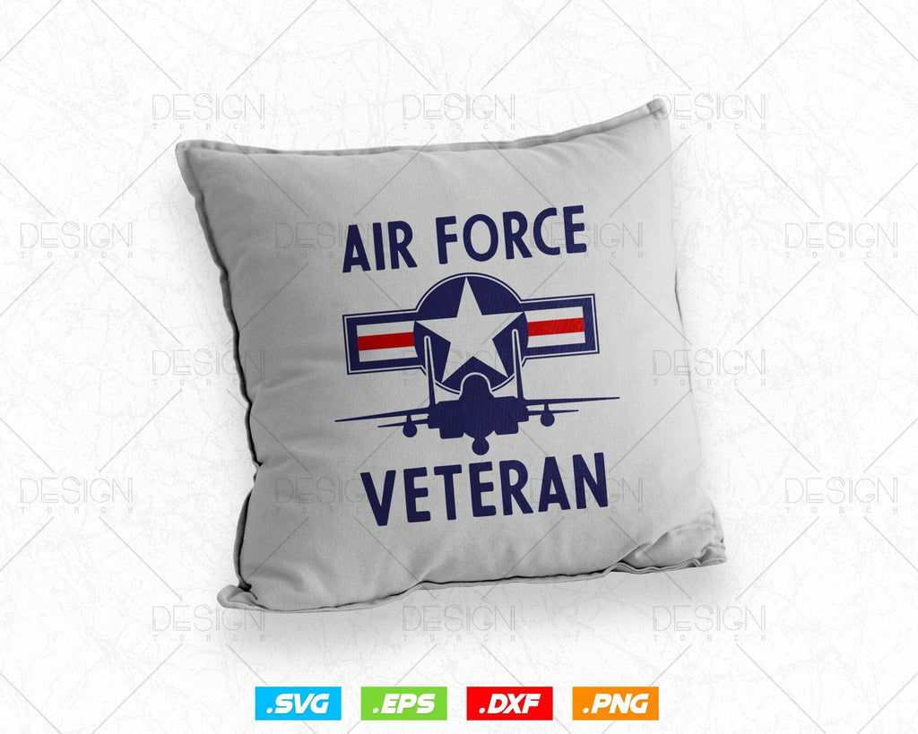 Air Force Veteran Vintage Roundel and F15 Jet Svg Png, Military Svg ...