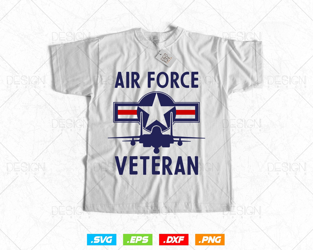 Air Force Veteran Vintage Roundel and F15 Jet Svg Png, Military Svg ...