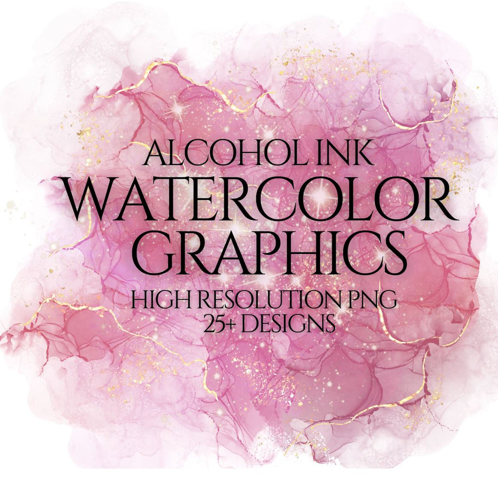 Alcohol Ink Digital Paper Overlays - So Fontsy