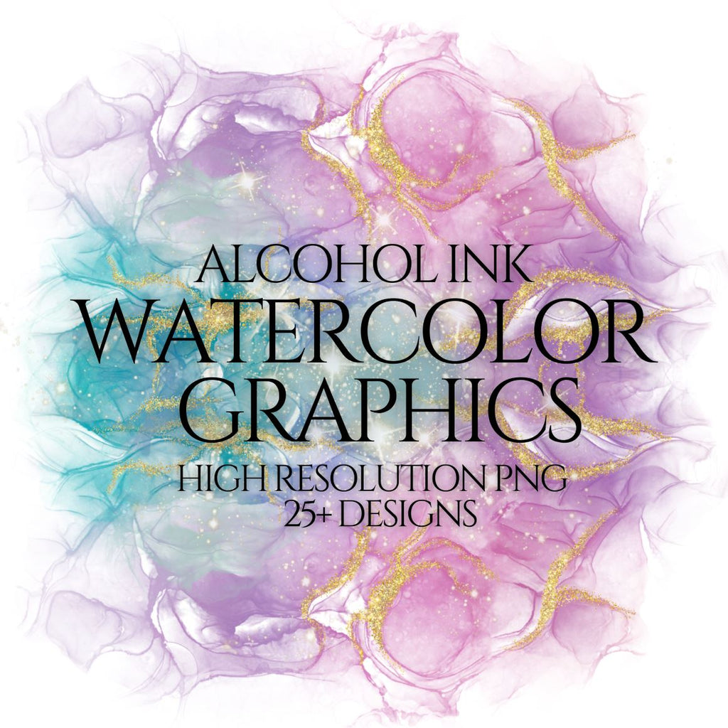 Alcohol Ink Digital Paper Overlays - So Fontsy