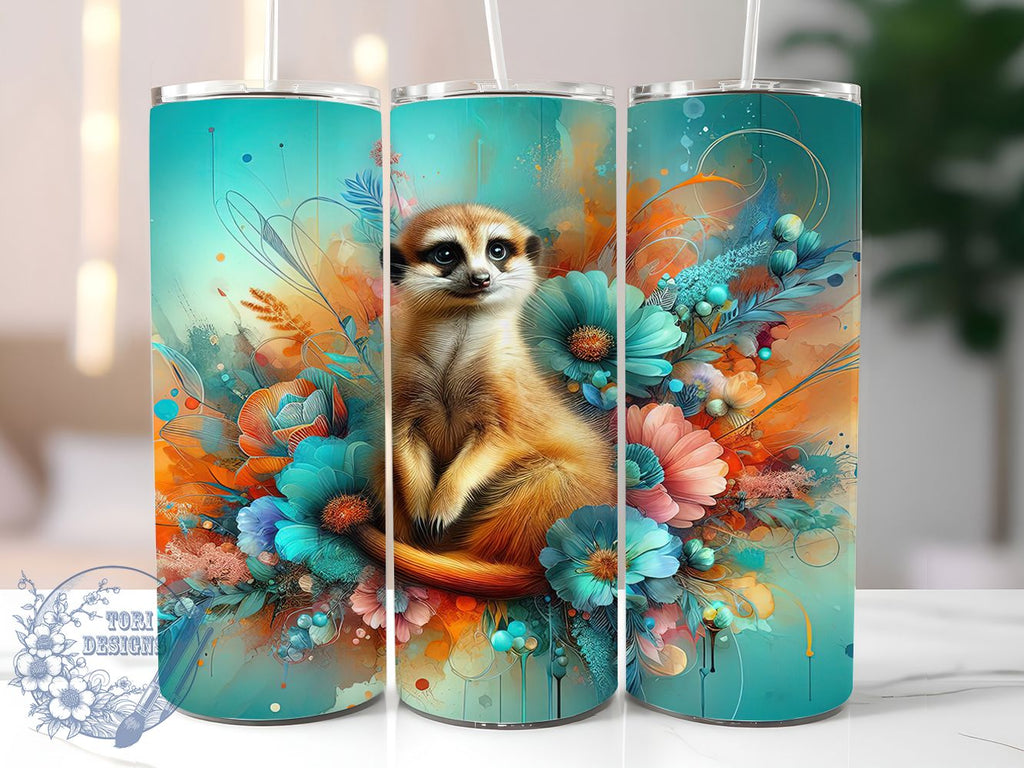 Alcohol Ink Meerkat Tumbler, Animal Lovers Tumbler, Alcohol Ink 20oz ...