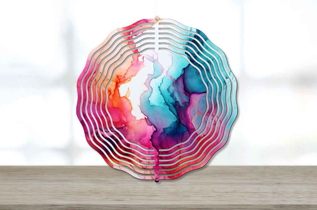 Alcohol Ink Wind Spinner Sublimation Designs Bundle - So Fontsy