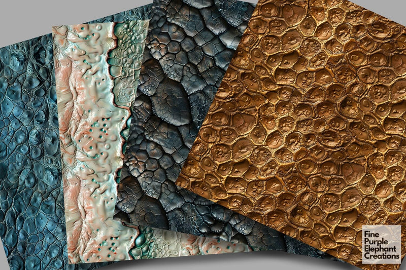 Alien Skin Scales Texture Digital Paper - Exotic Monster Reptile Lizard ...