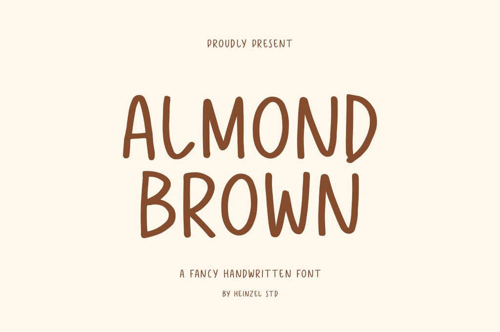 Almond Brown Handwritten Font - So Fontsy