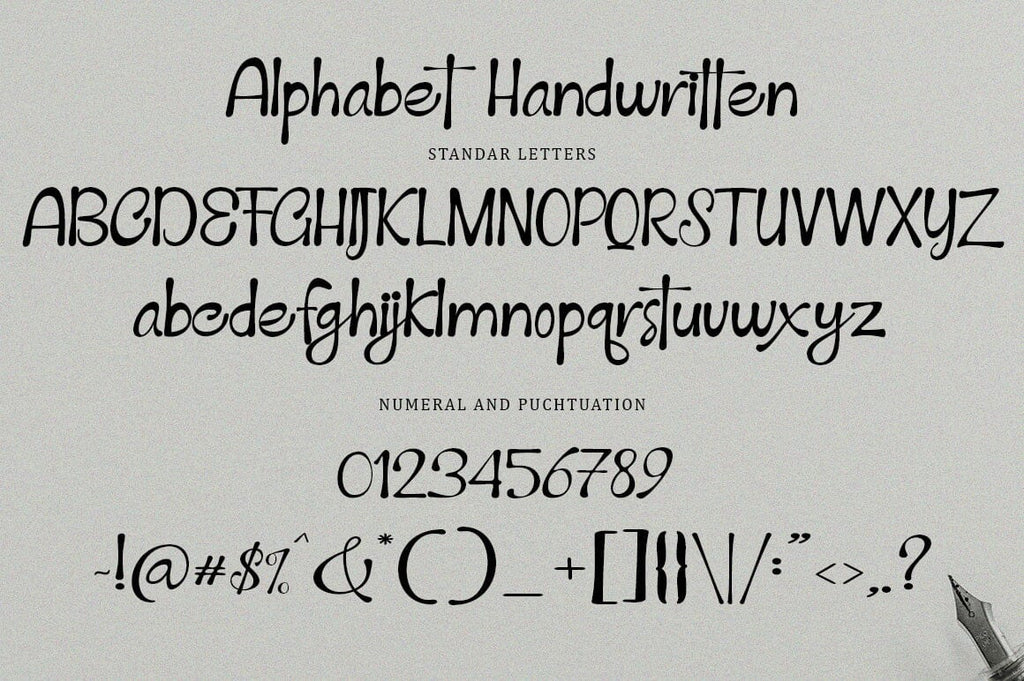 Alphabet Handwritten - So Fontsy