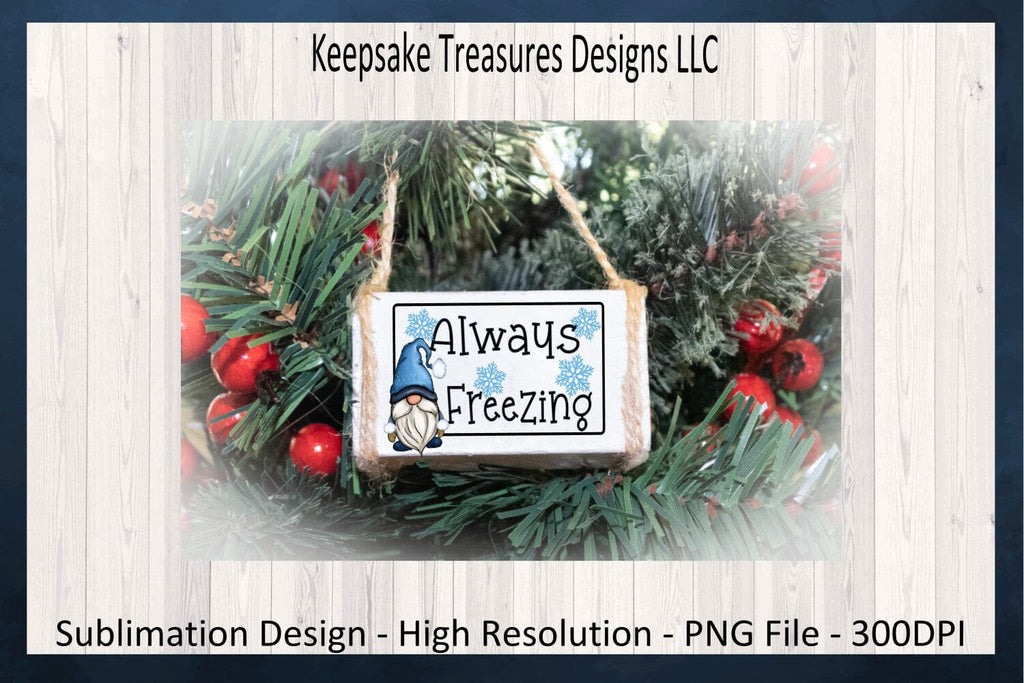 Always Freezing Winter Blue Gnome Illustration, Winter Time ...