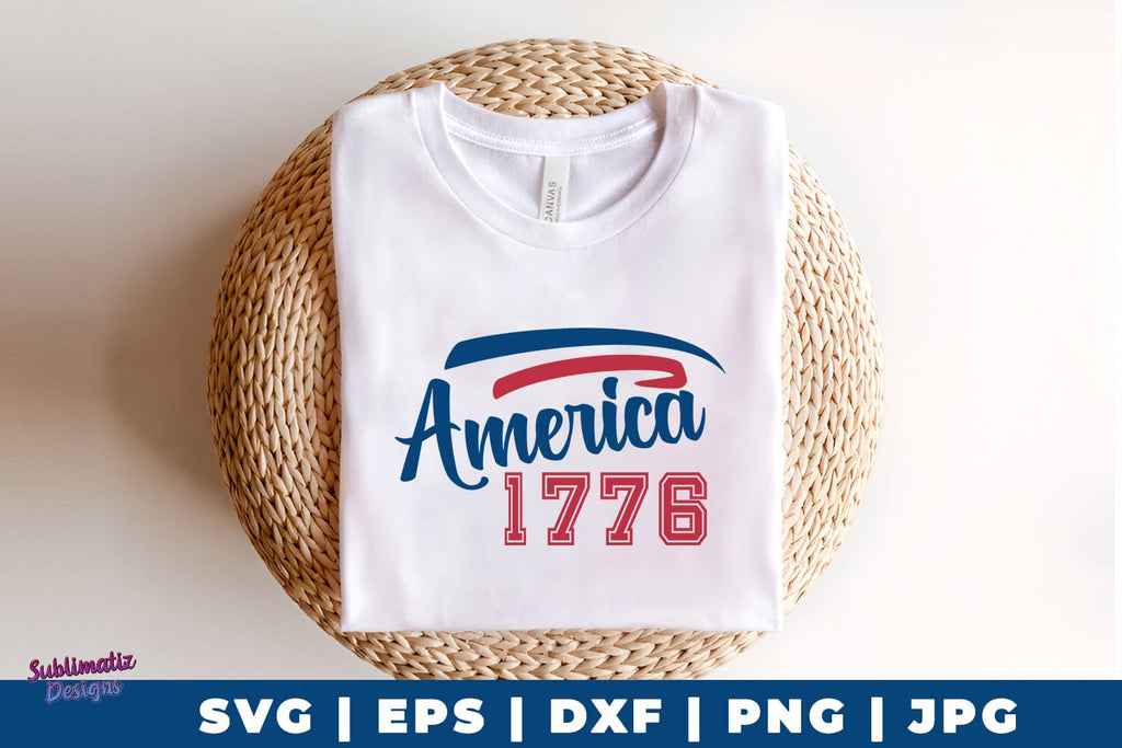 America 1776 SVG Cut File - So Fontsy