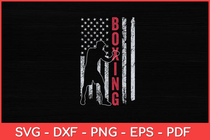 American Boxing Apparel US Flag Boxer Svg Design - So Fontsy