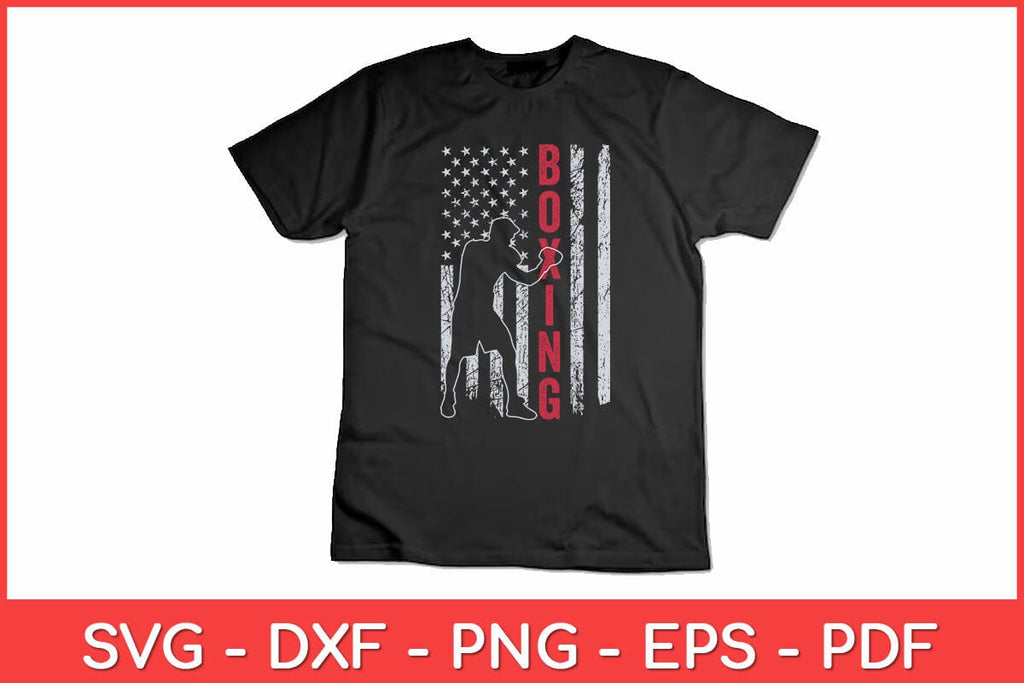 American Boxing Apparel US Flag Boxer Svg Design - So Fontsy