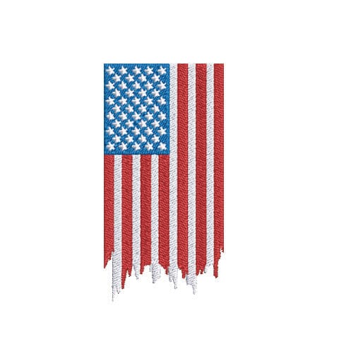 American Flag Machine Embroidery Design - So Fontsy