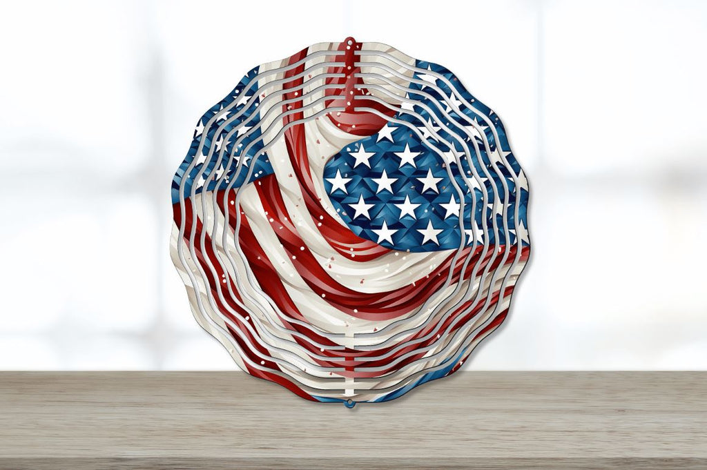 American Flag Wind Spinner - So Fontsy