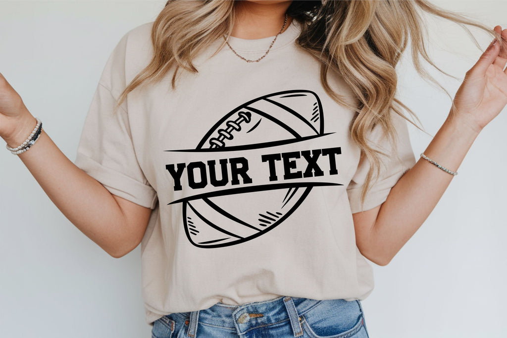 American football ball svg, football sports monogram, football svg cut ...