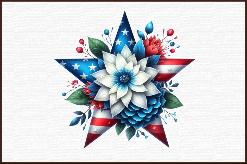 American Patriotic Star Clipart - So Fontsy
