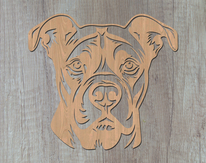American Pitbull Laser SVG Cut File, American Pitbull Glowforge File ...